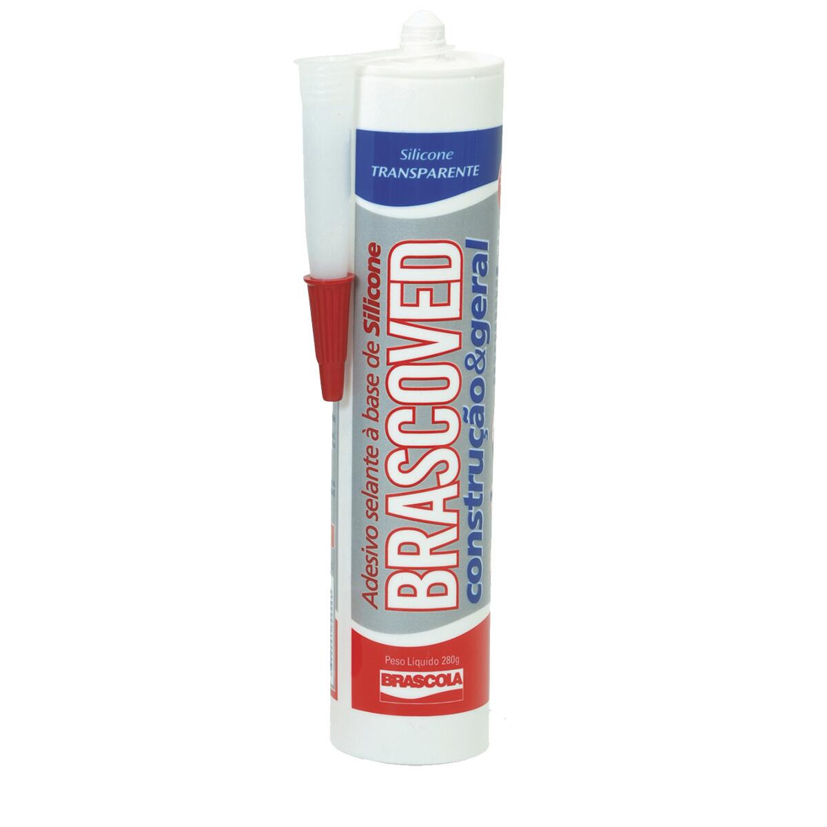 SILICONE BRASCOVED TRANSPARENTE 280GR BRASCOLA - Super Pro Atacado