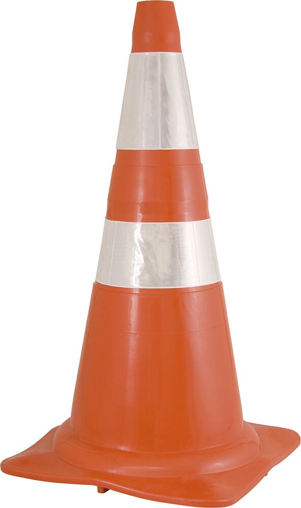 Cone 75cm Branco/Laranja Padrao Abnt Plastcor - Super Pro Atacado