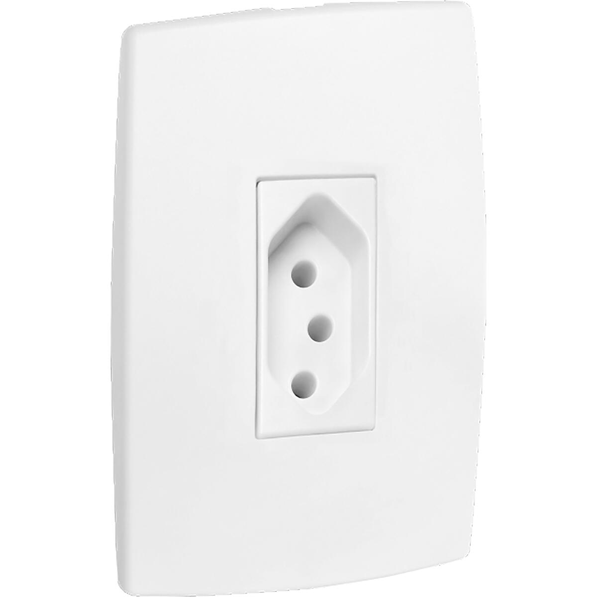 Tomada Vertical 10A Branca 4x2 Pial - Super Pro Atacado