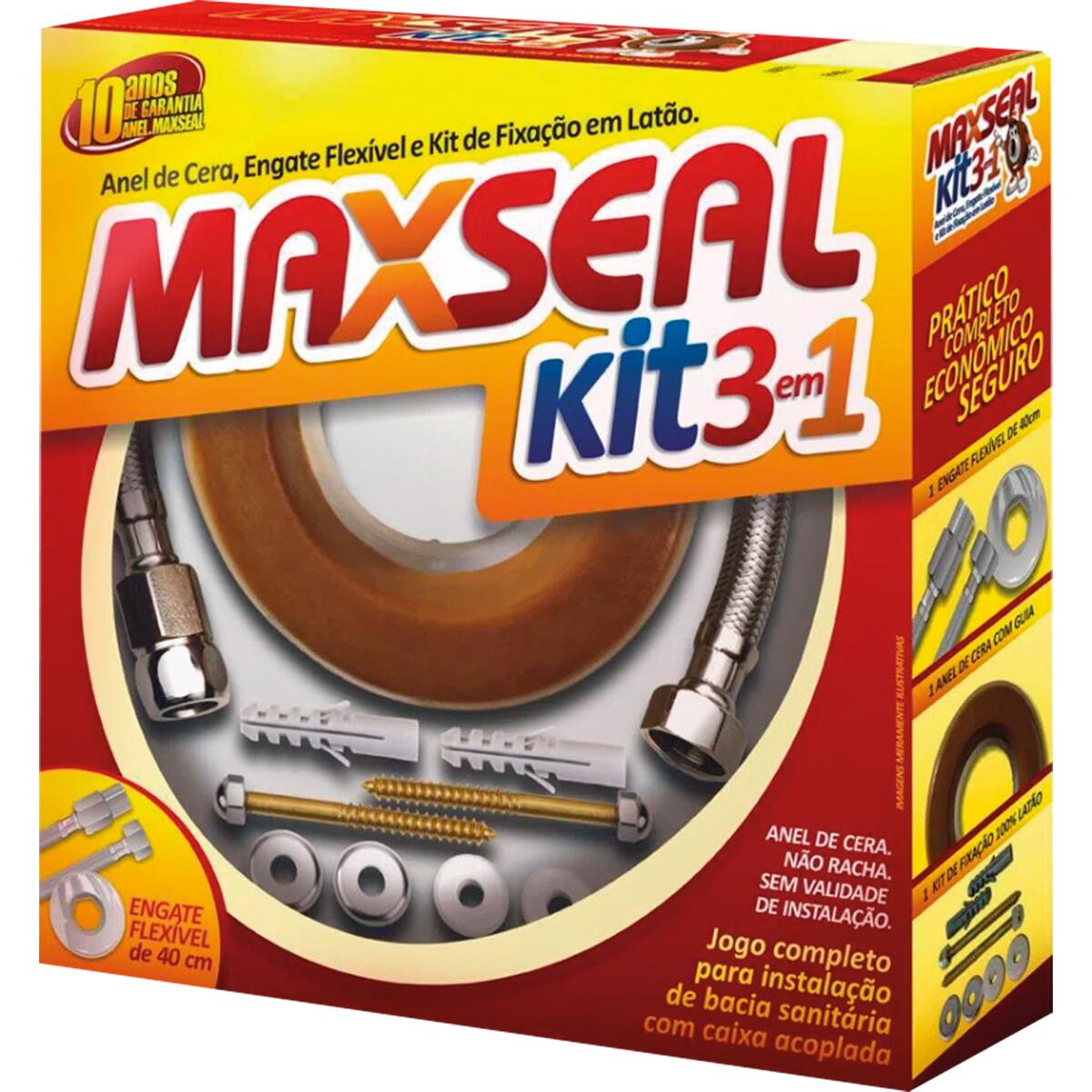 Maxkit 3X1 Engate Maxseal Flex Inox 40Cm em Oferta - Super Pro Atacado