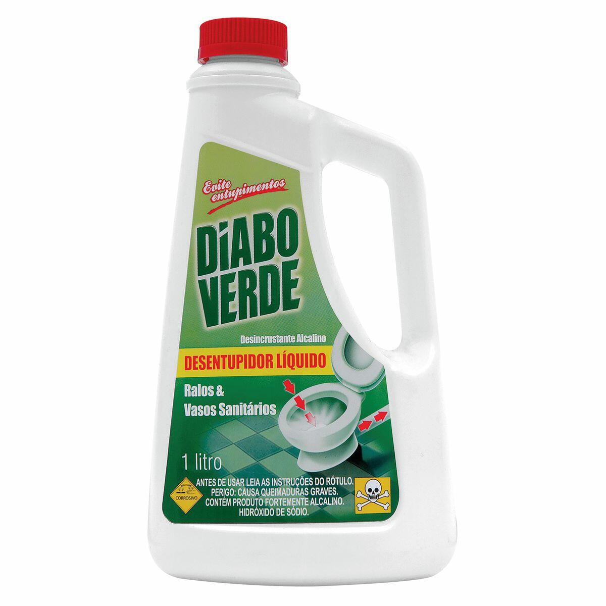 Desentupidor Líquido para Vasos Sanitários 1L Diabo Verde - Super Pro ...